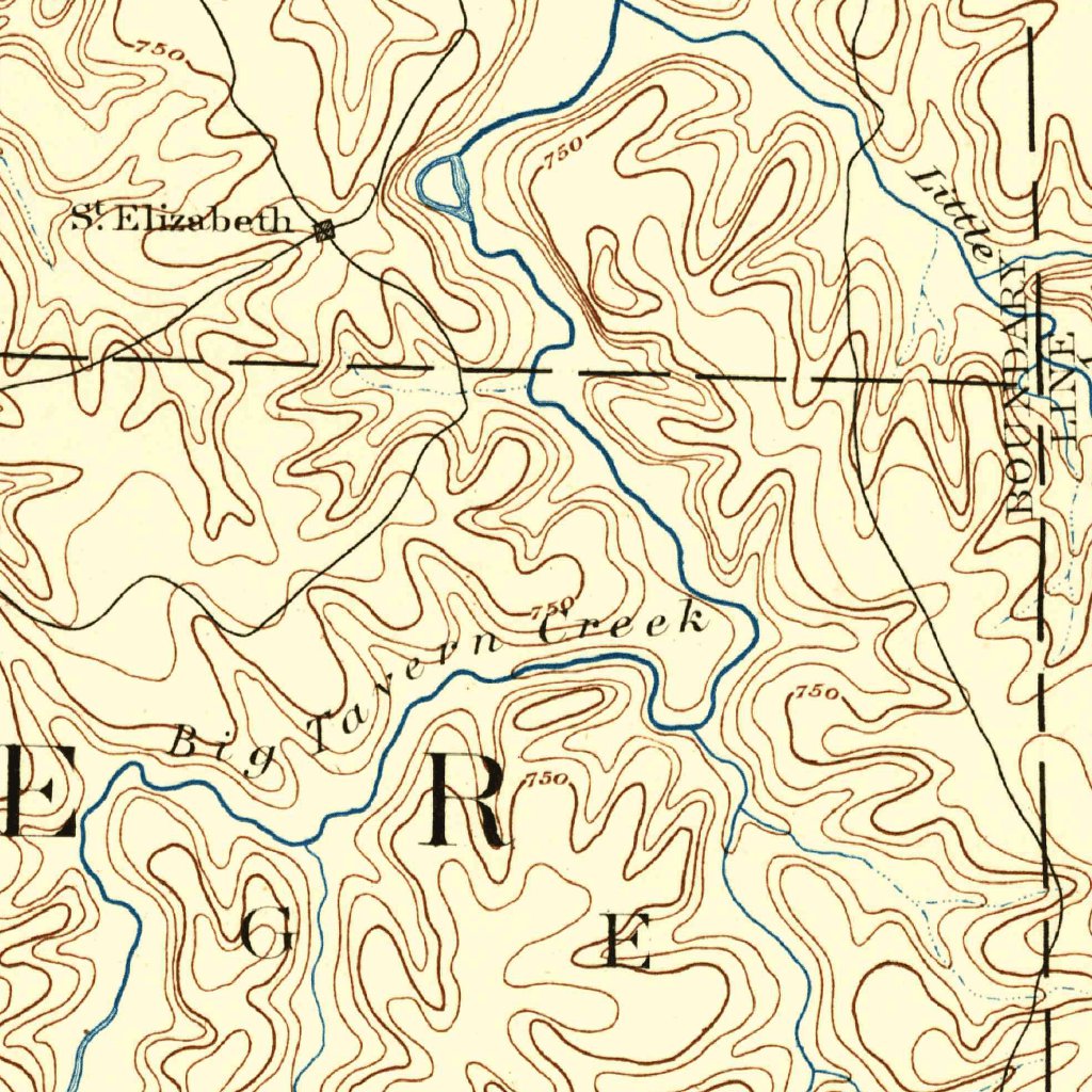 Tuscumbia, MO (1894, 125000-Scale) Map by United States Geological ...
