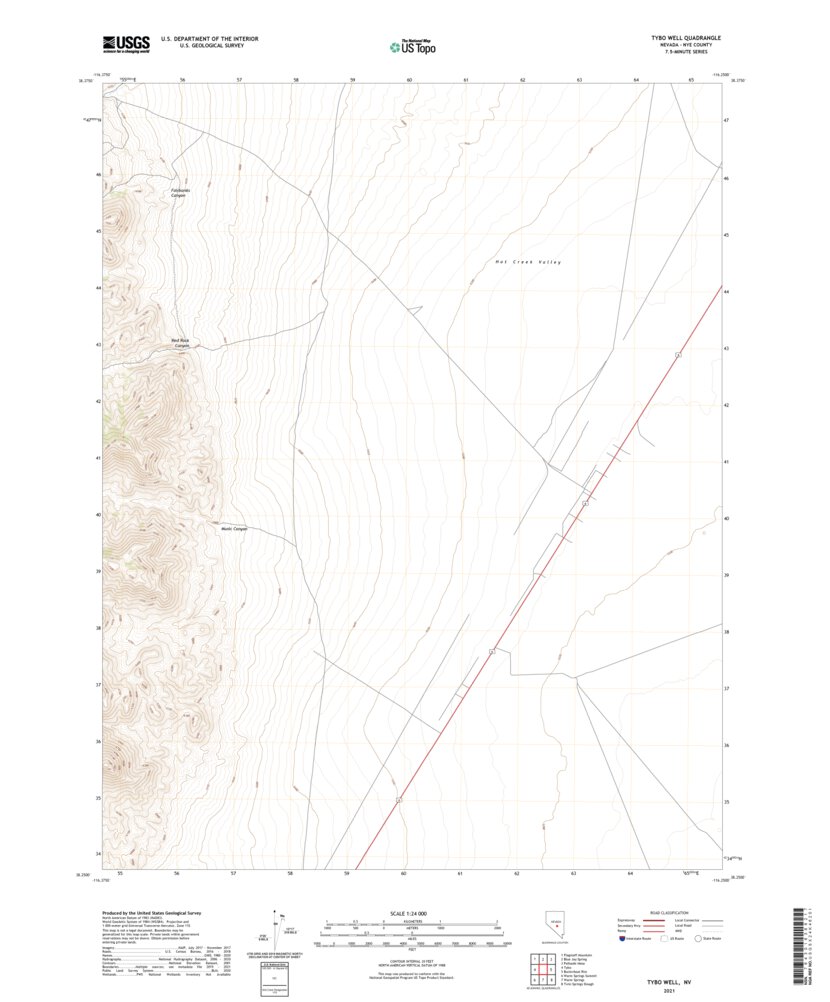 Tybo Well, NV (2021, 24000-Scale) Map by United States Geological ...