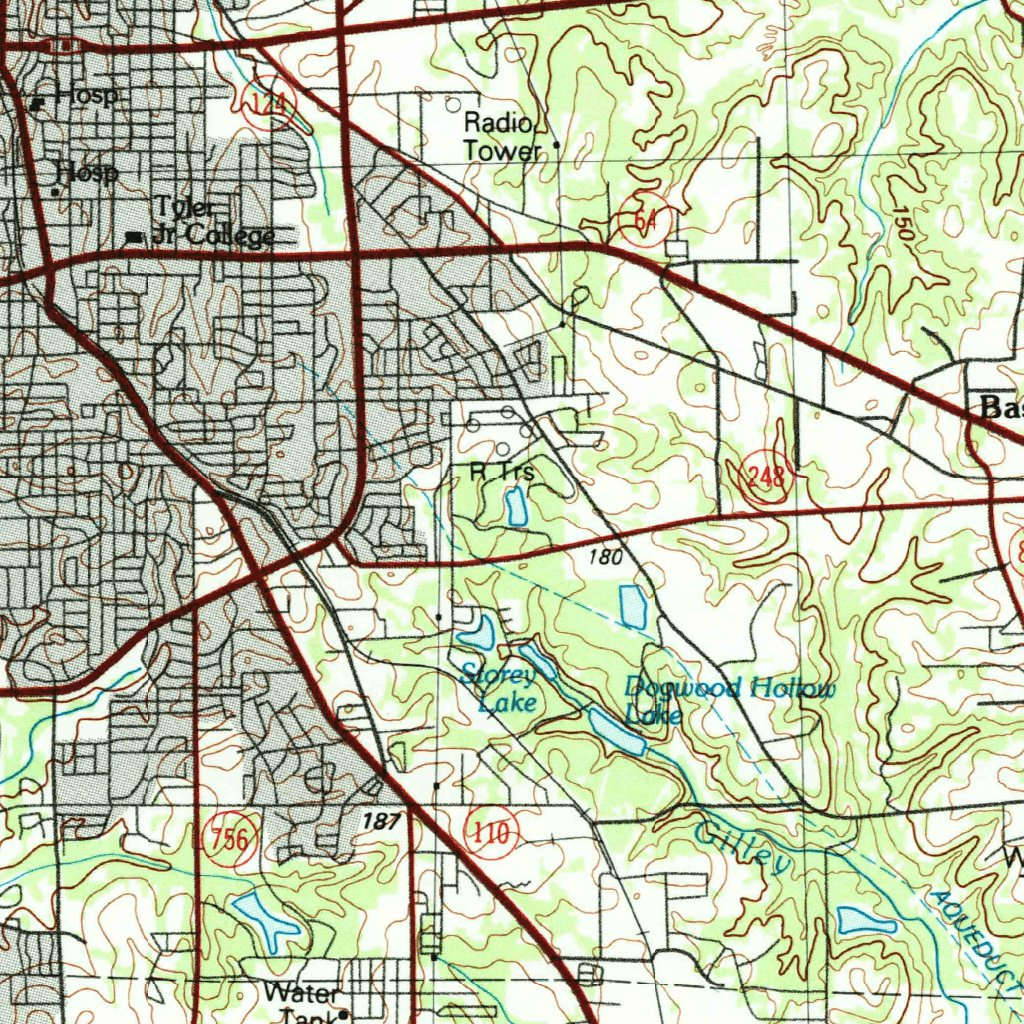 Tyler, TX (1991, 100000-Scale) Map by United States Geological Survey ...