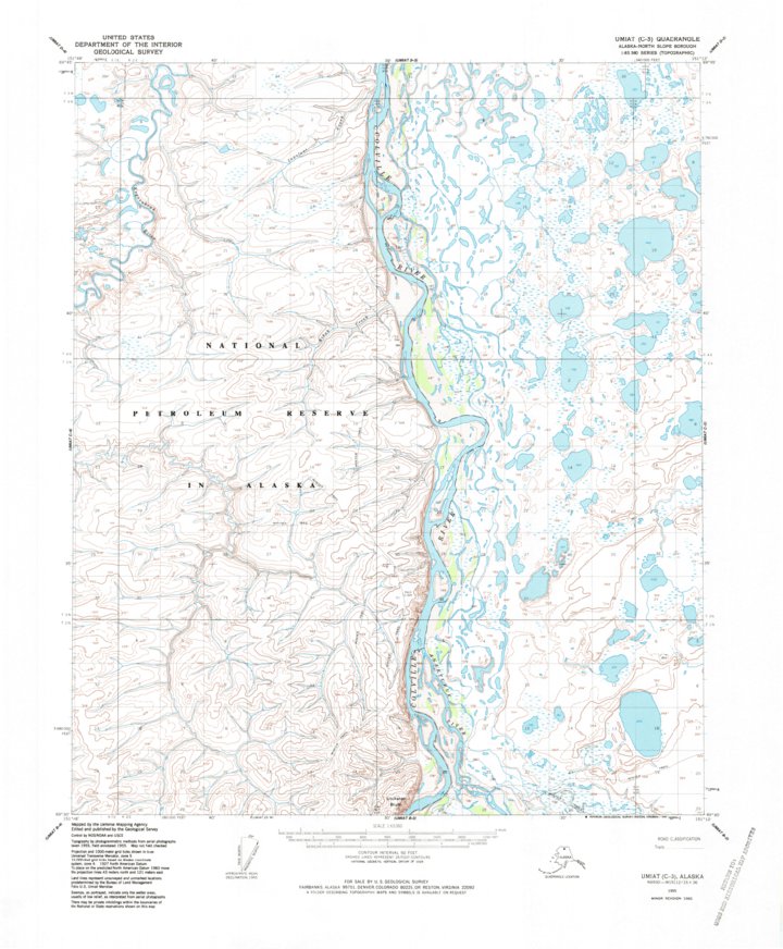 Umiat C-3, AK (1955, 63360-Scale) Map by United States Geological ...