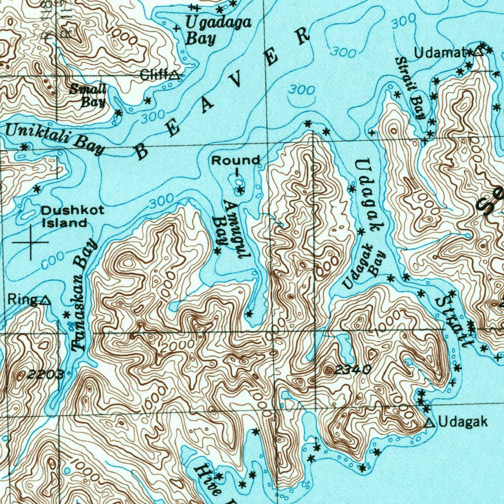 Unalaska, AK (1951, 250000-Scale) Map by United States Geological ...