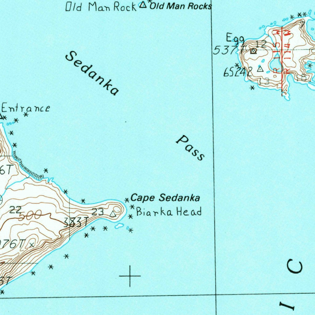 Unalaska C-1, AK (1989, 63360-Scale) Map by United States Geological ...