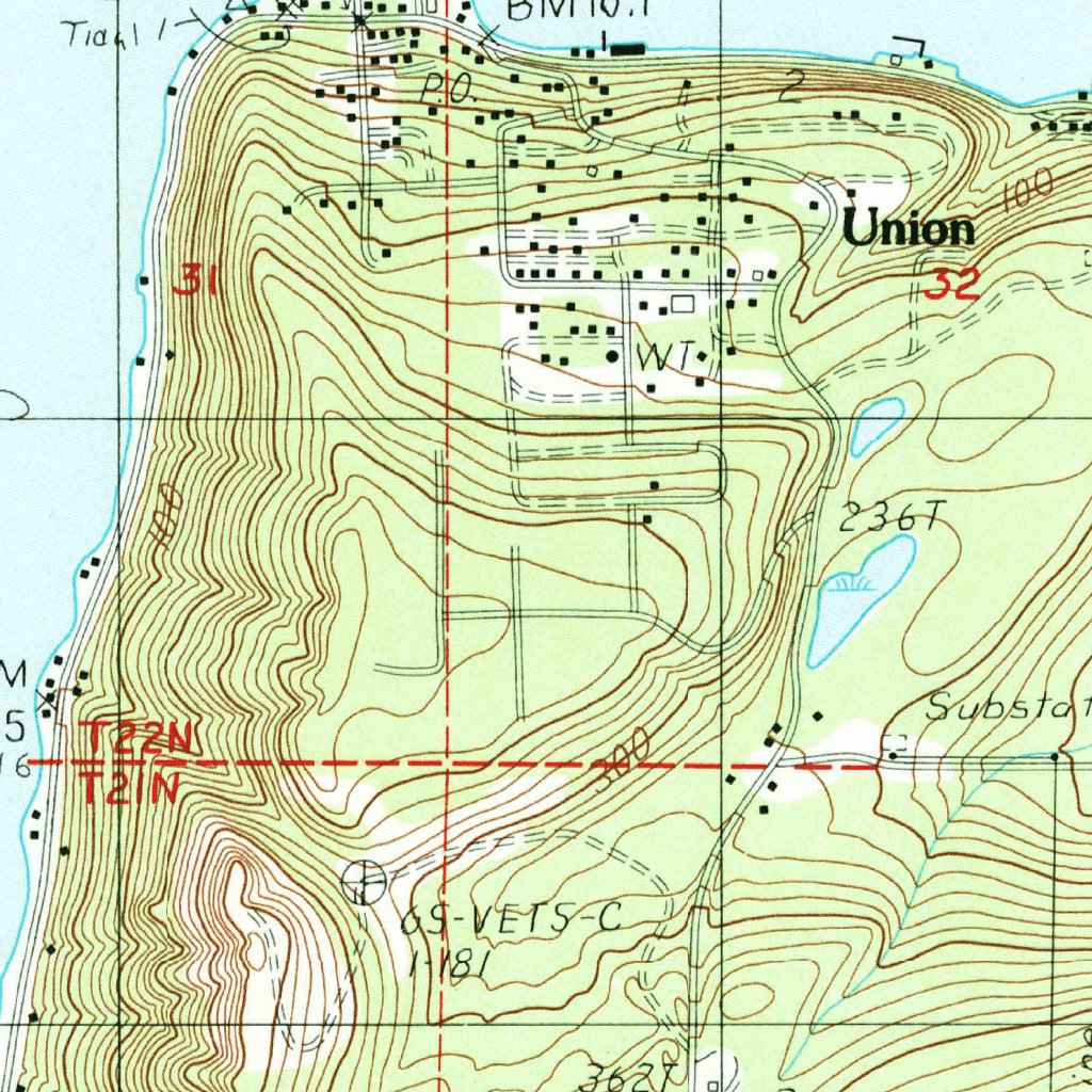 Union, WA (1985, 24000-Scale) Map by United States Geological Survey ...