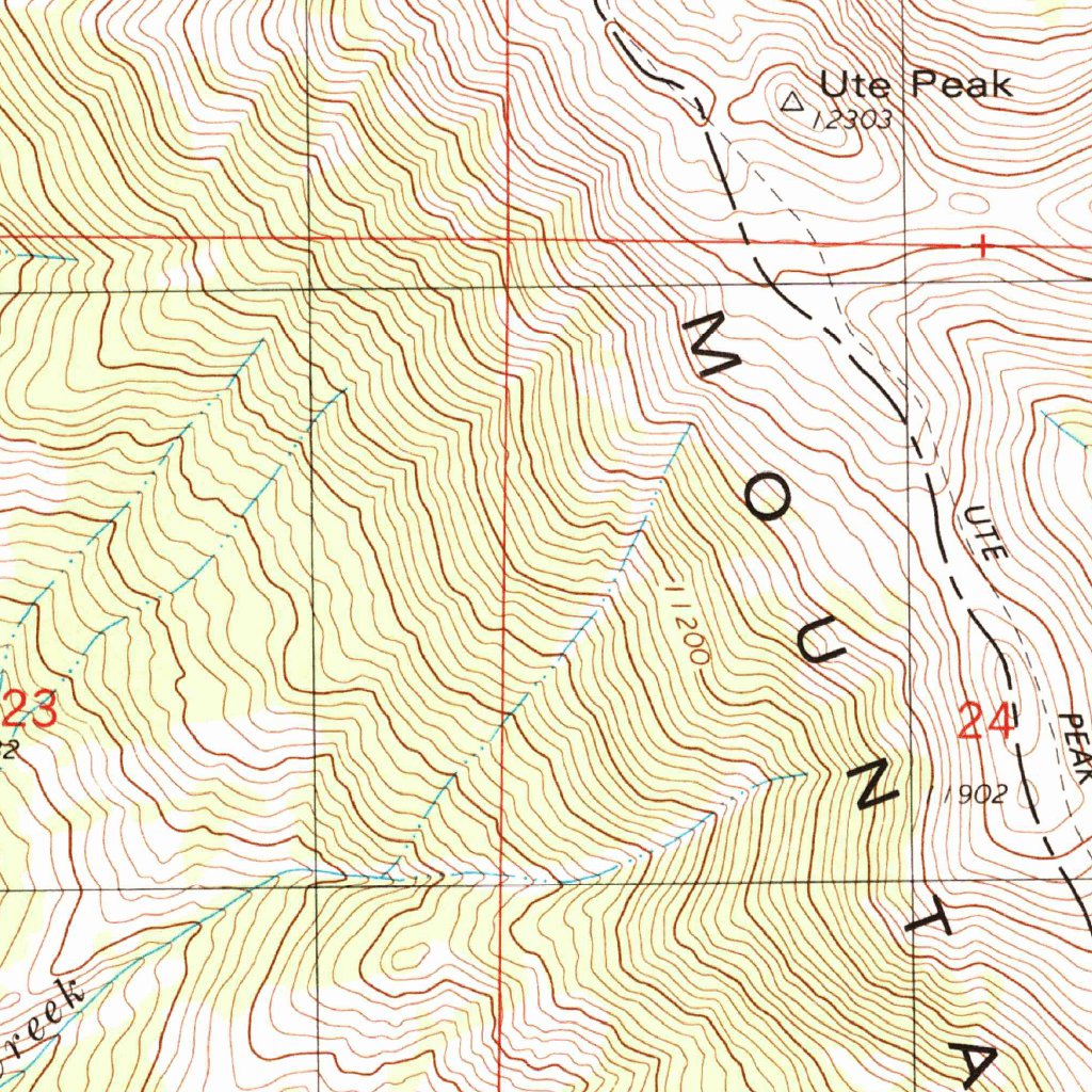 Ute Peak, CO (1980, 24000-Scale) Map by United States Geological Survey ...