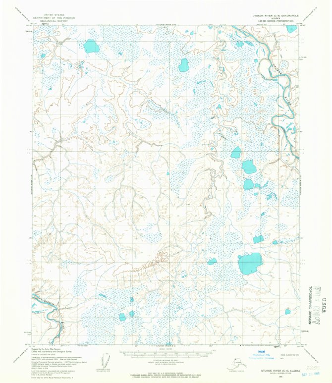 Utukok River C-4, AK (1955, 63360-Scale) Map by United States ...