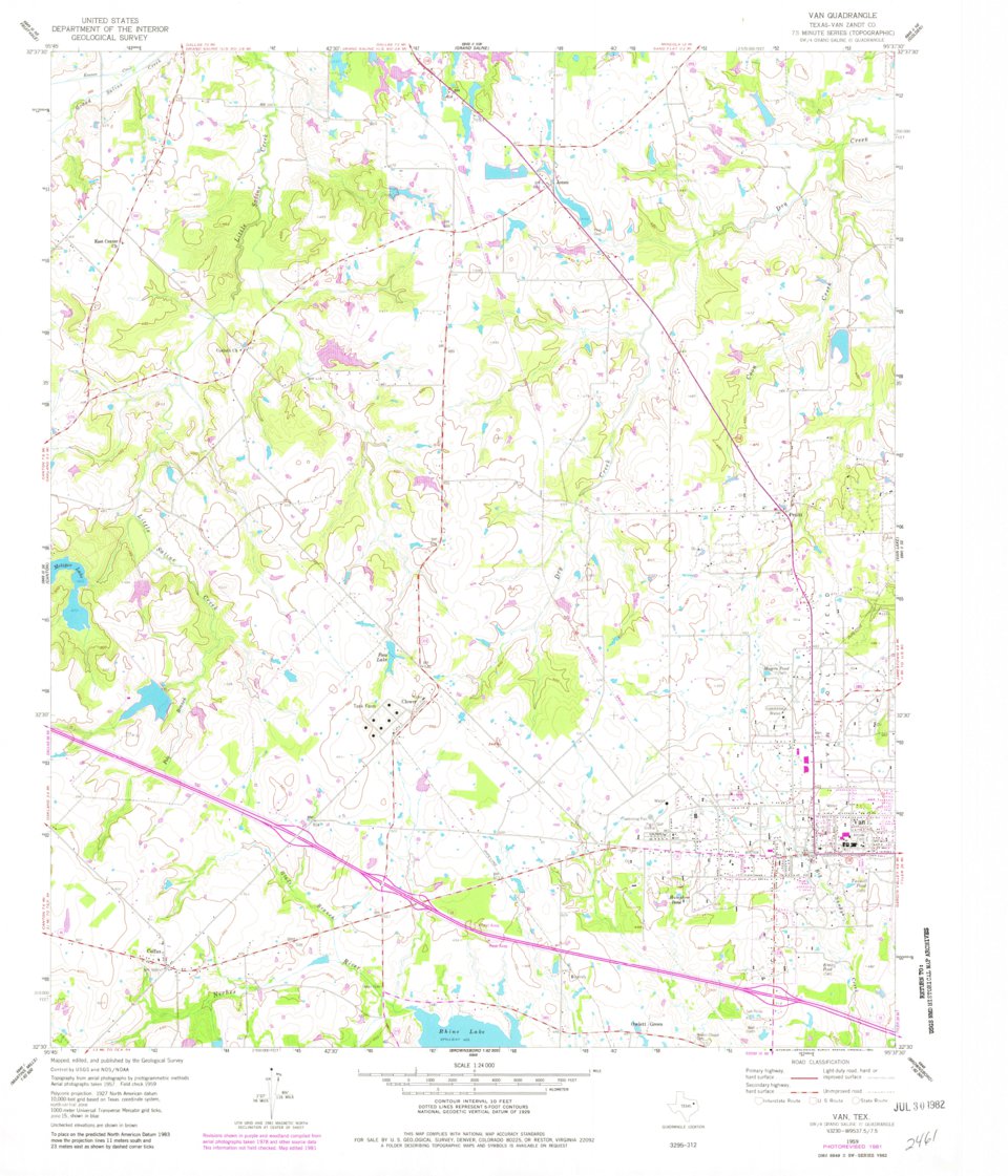 Van, TX (1959, 24000-Scale) Map by United States Geological Survey ...