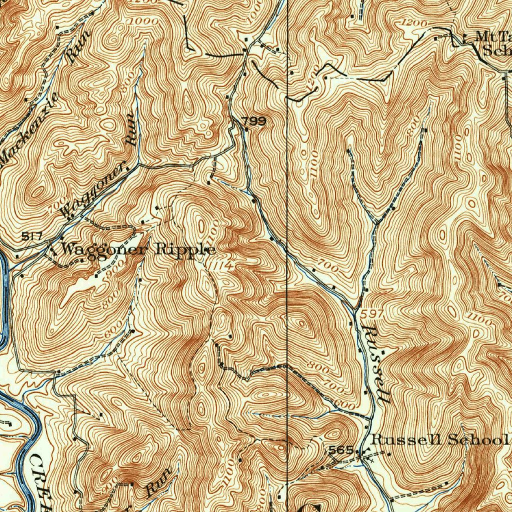Vanceburg, KY-OH (1919, 62500-Scale) Map by United States Geological ...