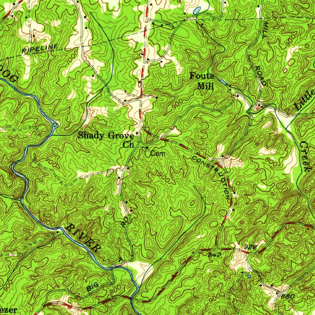 Villa Rica, GA (1958, 62500-Scale) Map by United States Geological ...