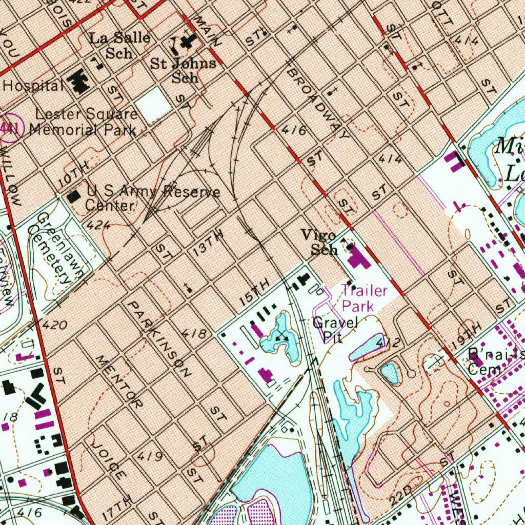 Vincennes, IN-IL (1965, 24000-Scale) Map by United States Geological ...
