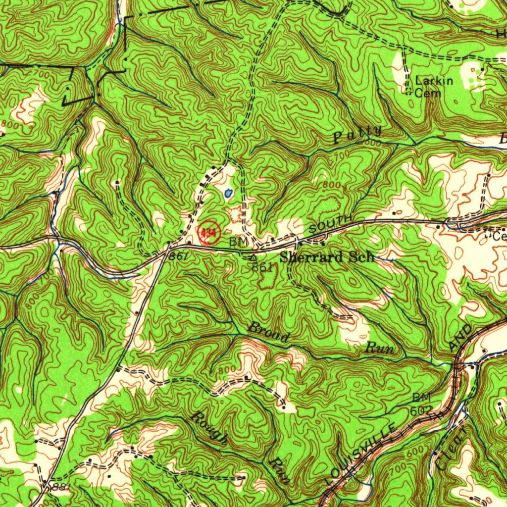 Vine Grove, KY-IN (1946, 62500-Scale) Map by United States Geological ...