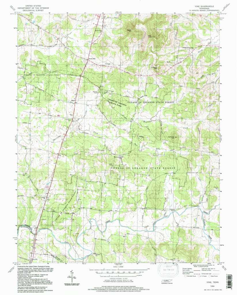 Vine, TN (1994, 24000-Scale) Map by United States Geological Survey ...