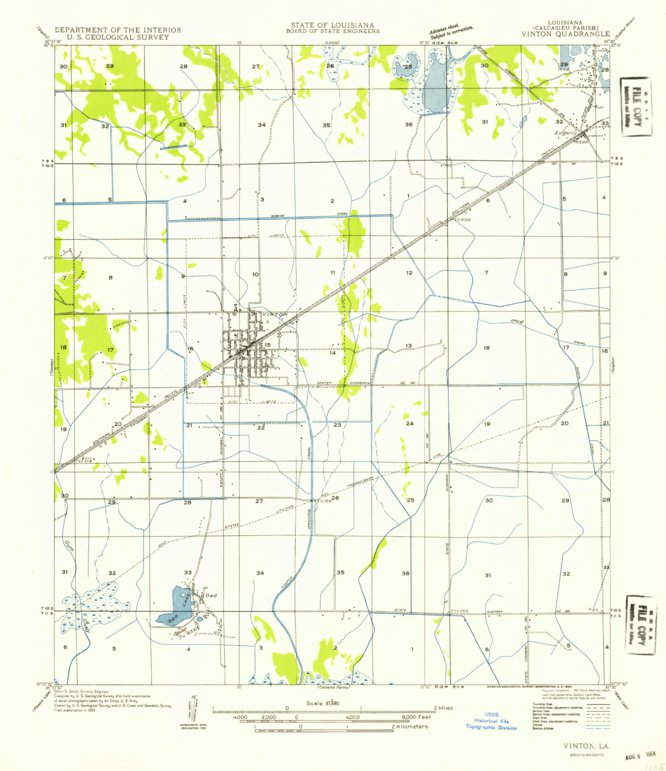 Vinton, LA (1954, 31680-Scale) Map by United States Geological Survey ...