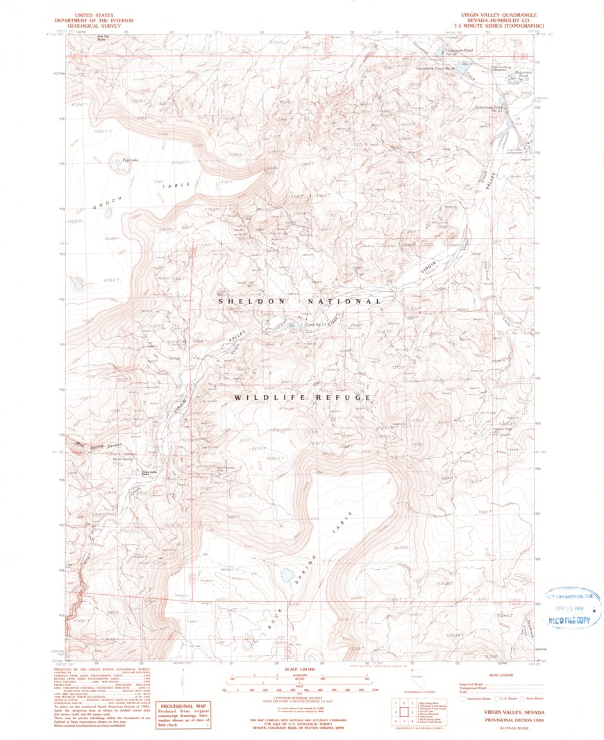 Virgin Valley, NV (1990, 24000-Scale) Map by United States Geological ...