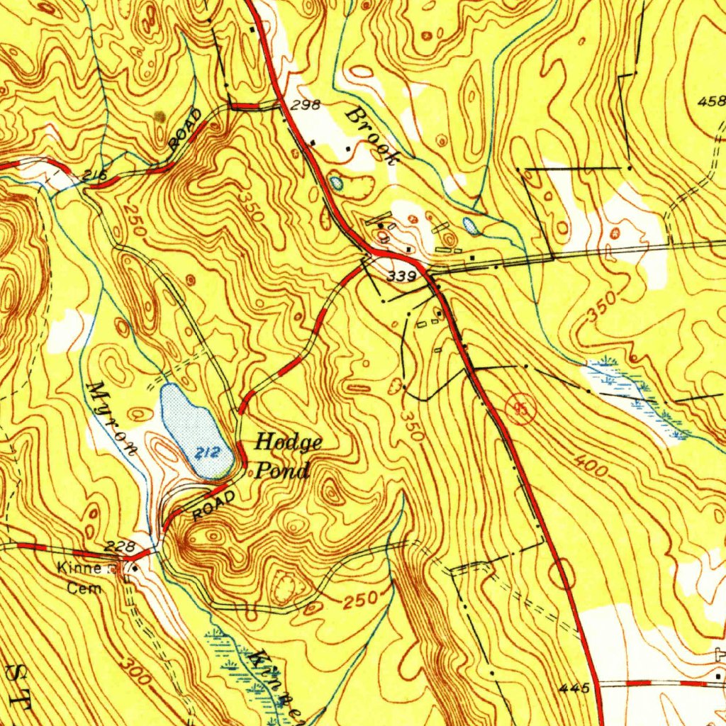 Voluntown, CT-RI (1953, 31680-Scale) Map by United States Geological ...
