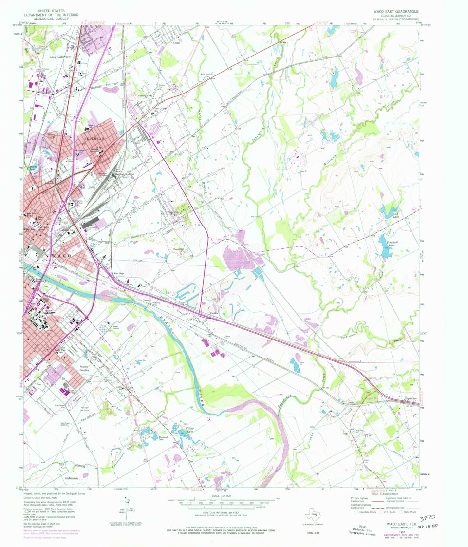 Waco East, TX (1957, 24000-Scale) Map by United States Geological ...
