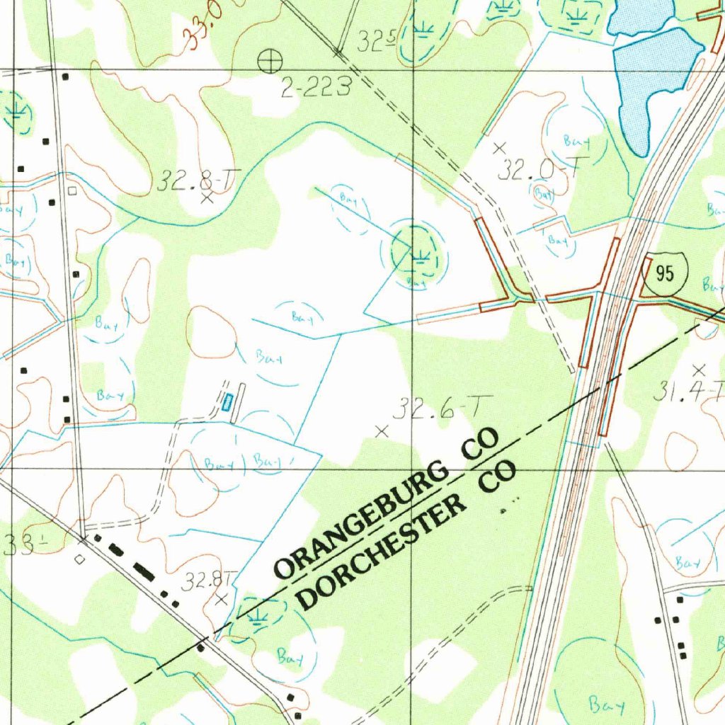 Wadboo Swamp, SC (1982, 24000-Scale) Map by United States Geological ...