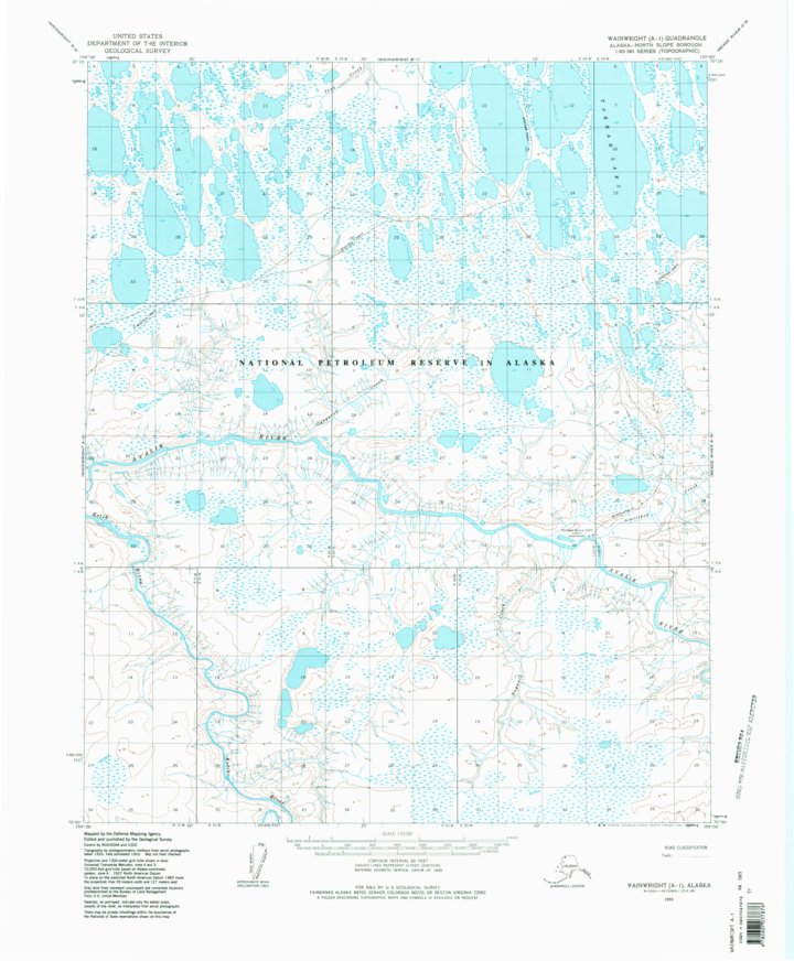 Wainwright A-1, AK (1955, 63360-Scale) Map by United States Geological ...