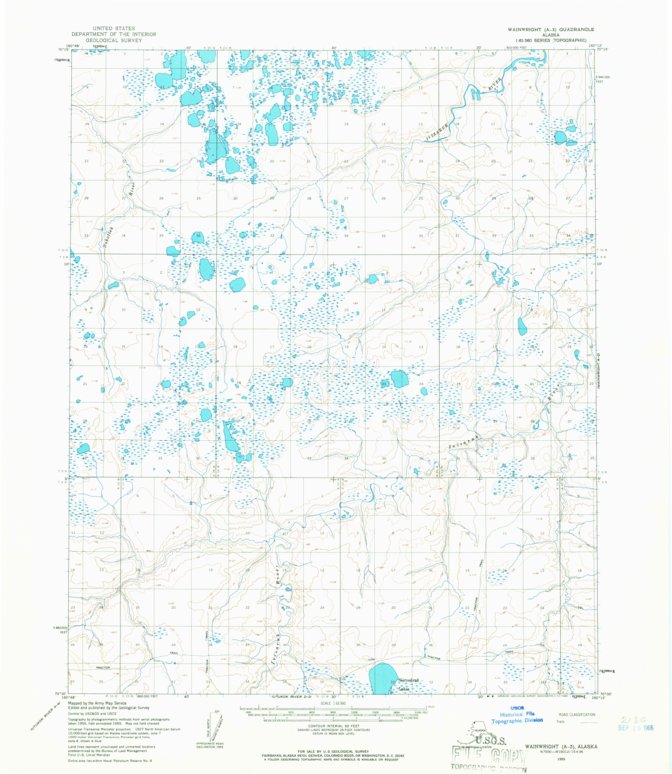 Wainwright A-3, AK (1955, 63360-Scale) Map by United States Geological ...