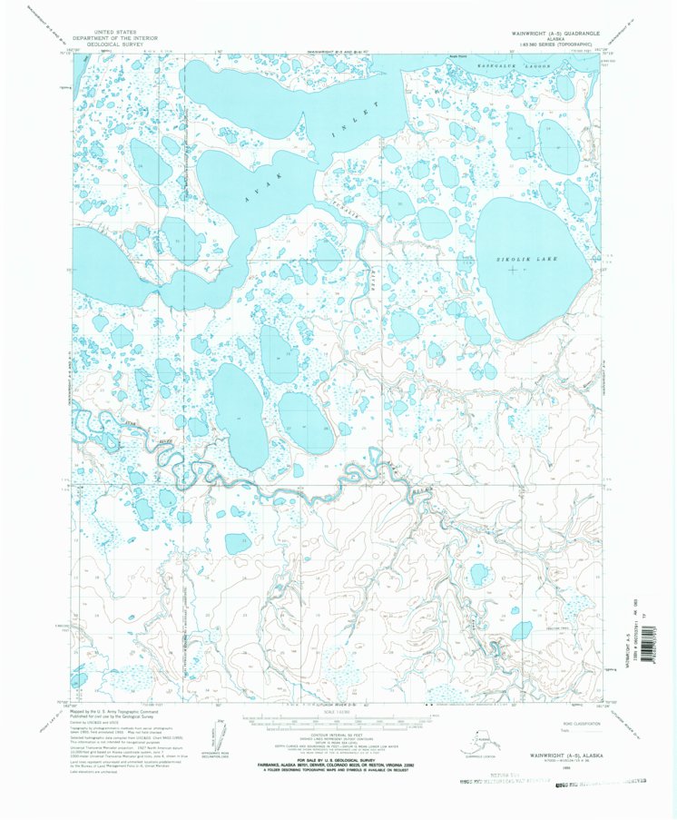 Wainwright A-5, AK (1955, 63360-Scale) Map by United States Geological ...