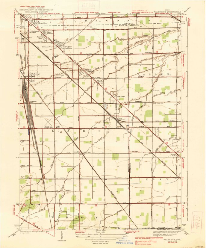 Walbridge, OH (1938, 31680-Scale) Map by United States Geological ...
