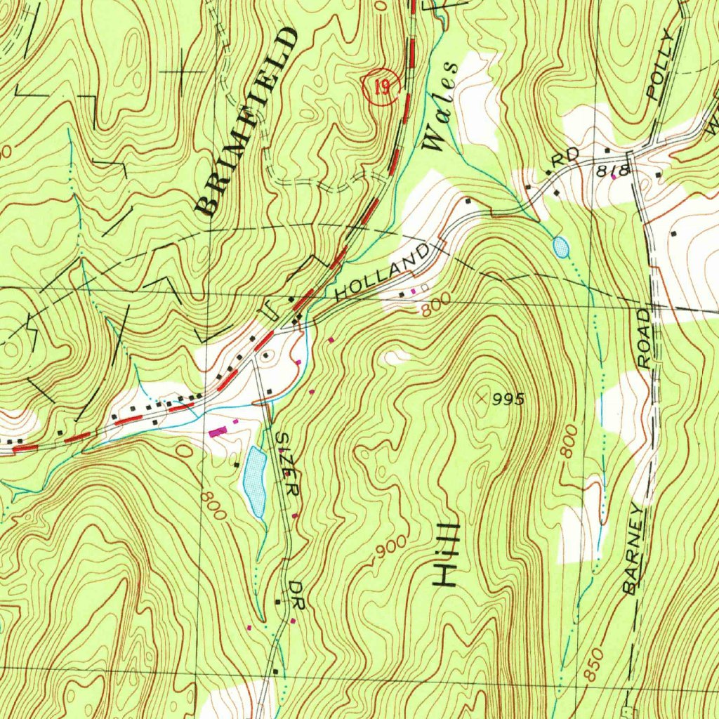 Wales, MA-CT (1967, 25000-Scale) Map by United States Geological Survey ...