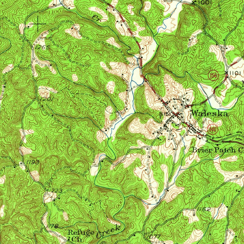 Waleska, GA (1947, 62500-Scale) Map by United States Geological Survey ...