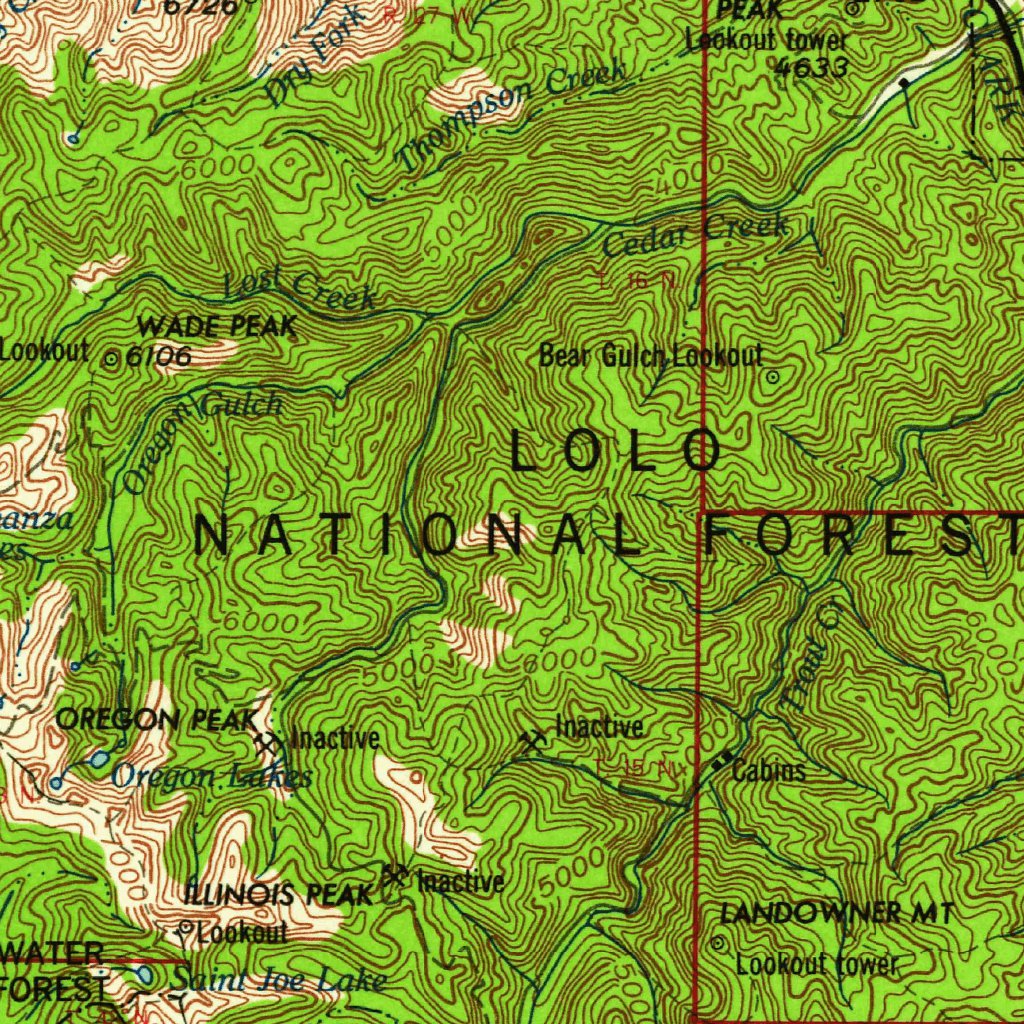 Wallace, ID-MT (1960, 250000-Scale) Map by United States Geological ...