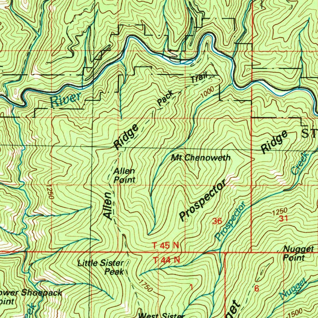Wallace, ID-MT (1994, 100000-Scale) Map by United States Geological ...