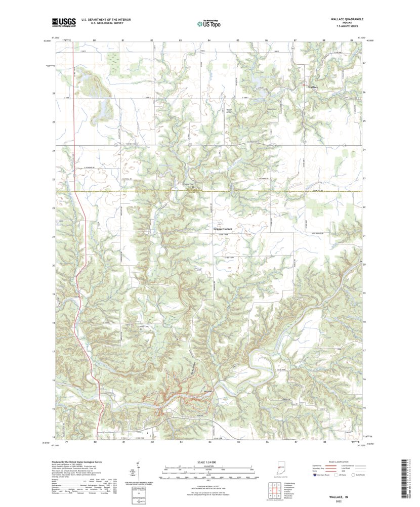 Wallace, IN (2022, 24000-Scale) Map by United States Geological Survey ...