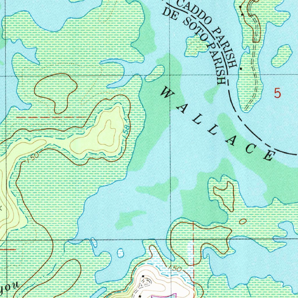 Wallace Lake, LA (1980, 24000-Scale) Map by United States Geological ...