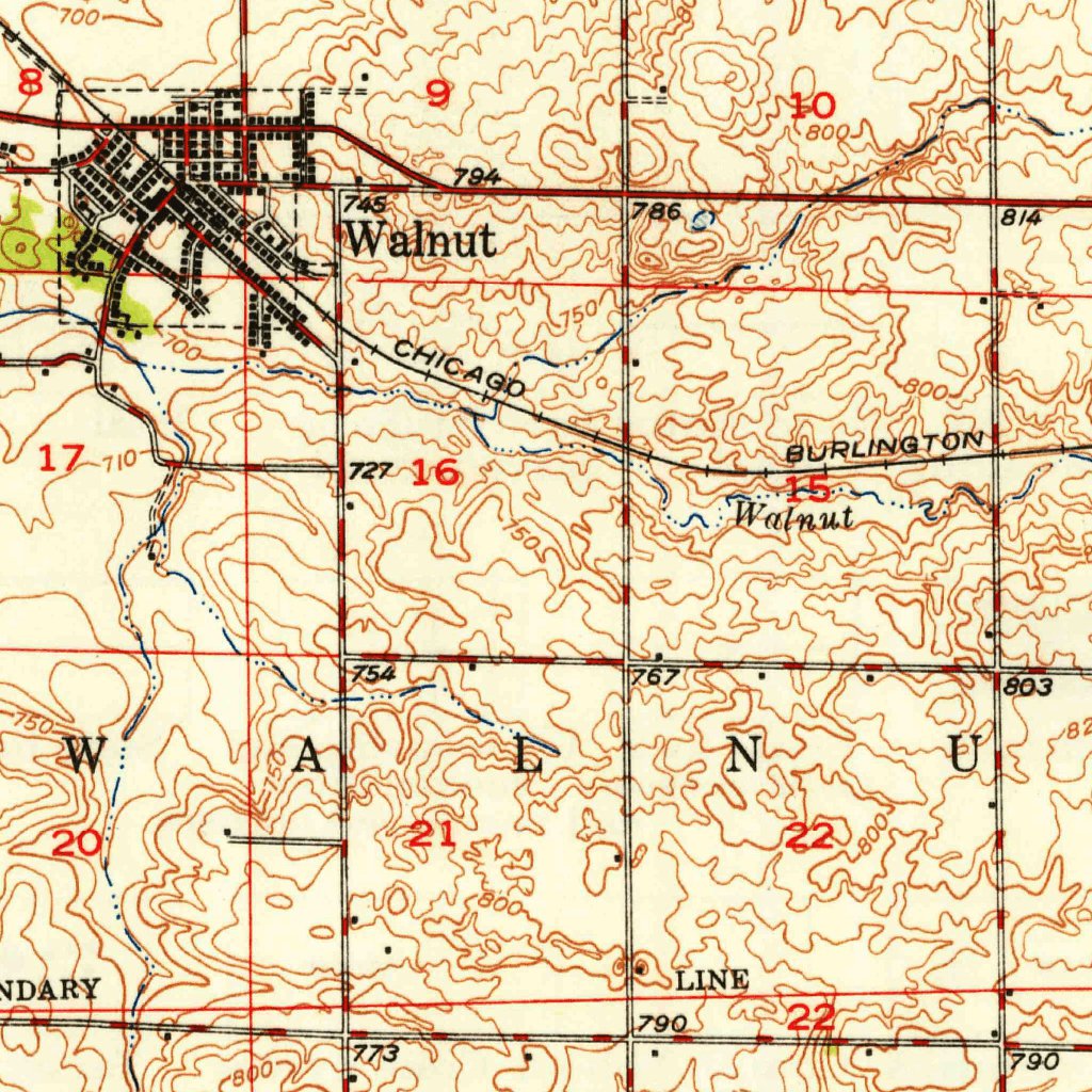 Walnut, IL (1949, 62500-Scale) Map by United States Geological Survey ...