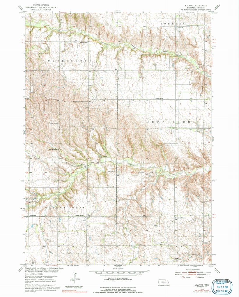 Walnut, NE (1954, 24000-Scale) Map by United States Geological Survey ...