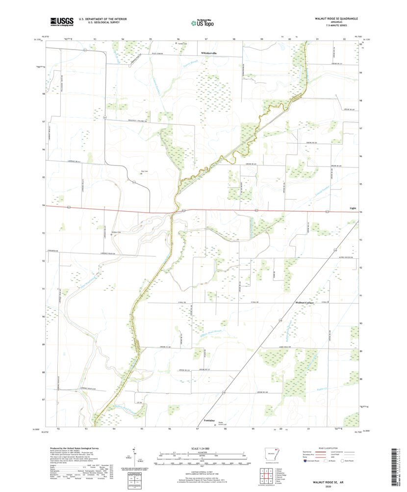 Walnut Ridge SE, AR (2020, 24000-Scale) Map by United States Geological ...