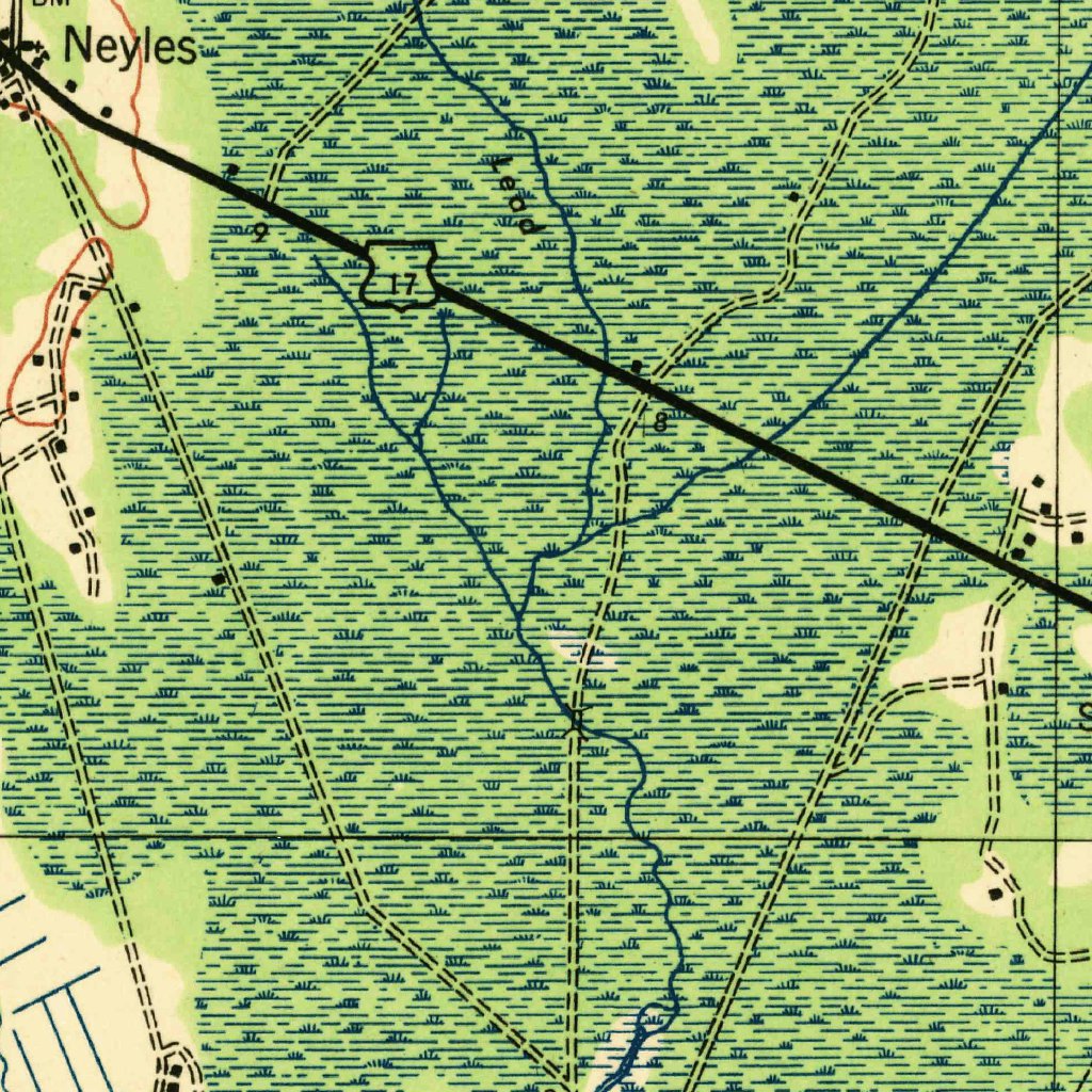Walterboro, SC (1943, 62500-Scale) Map by United States Geological ...