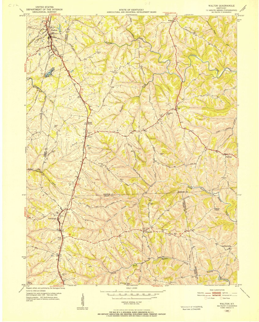 Walton, KY (1950, 24000-Scale) Map by United States Geological Survey ...