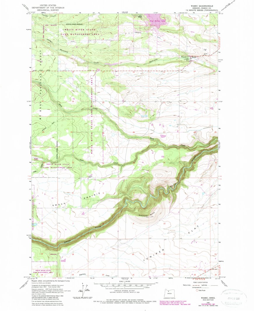 Wamic, OR (1962, 24000-Scale) Map by United States Geological Survey ...