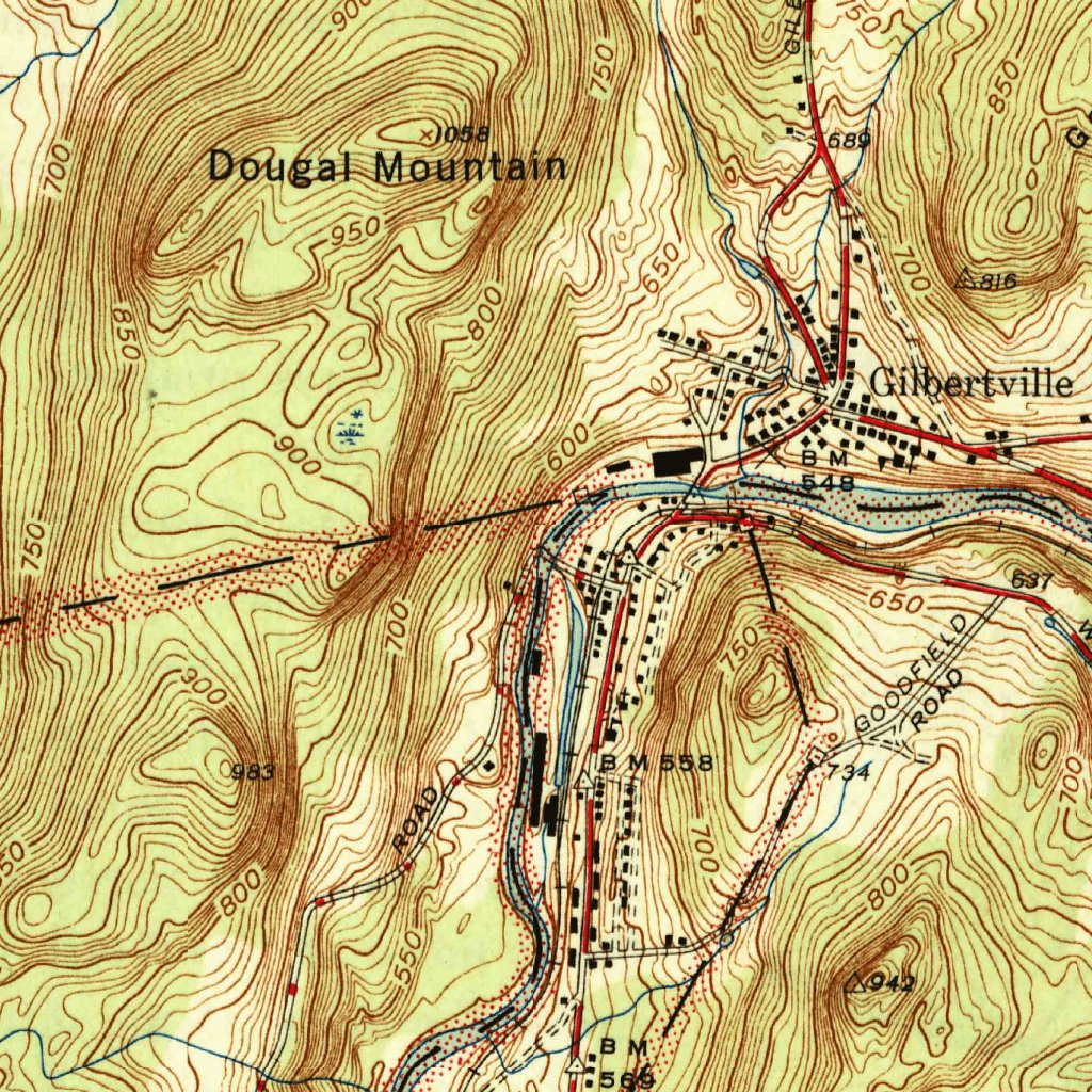 Ware, MA (1946, 31680-Scale) Map by United States Geological Survey ...