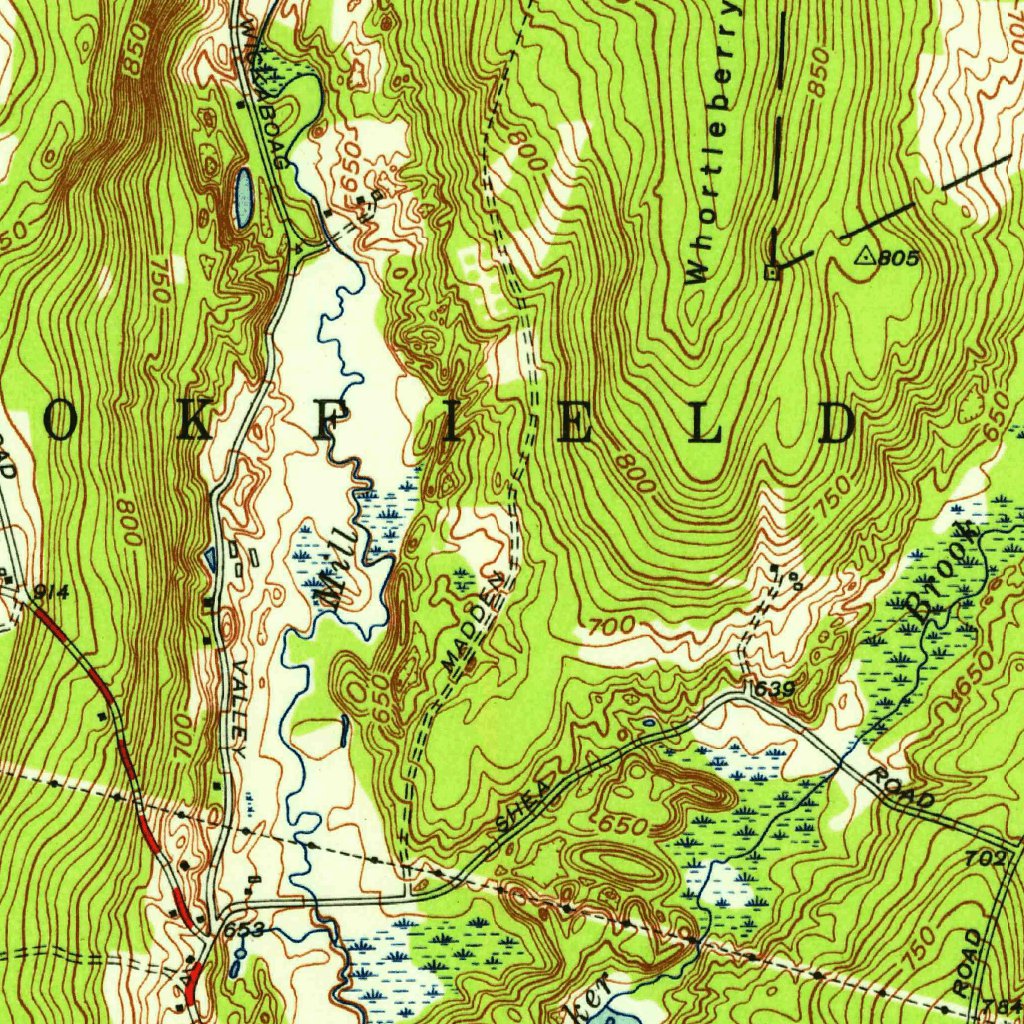 Ware, MA (1954, 31680-Scale) Map by United States Geological Survey ...