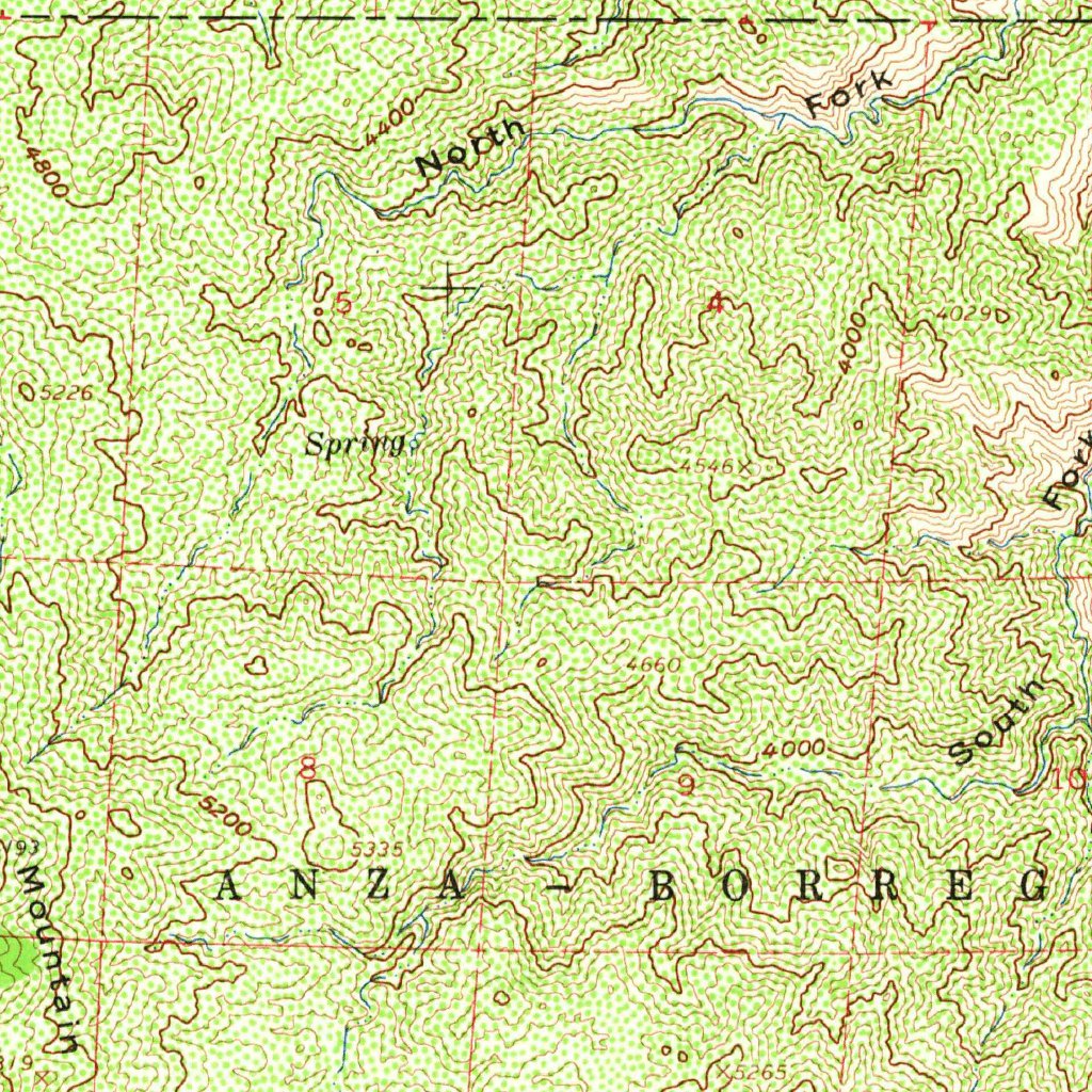 Warner Springs, CA (1960, 62500-Scale) Map by United States Geological ...