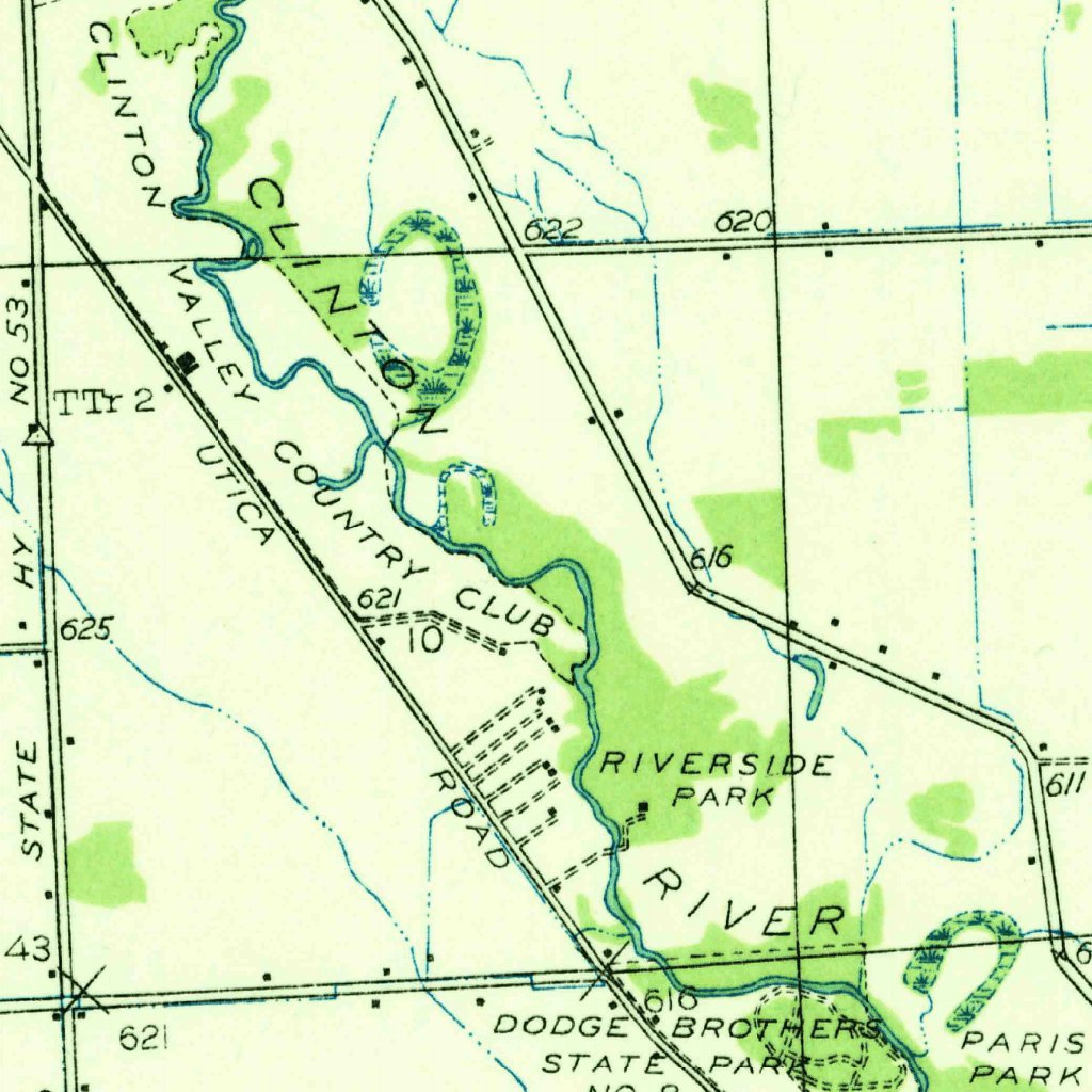 Warren, MI (1936, 31680-Scale) Map by United States Geological Survey ...