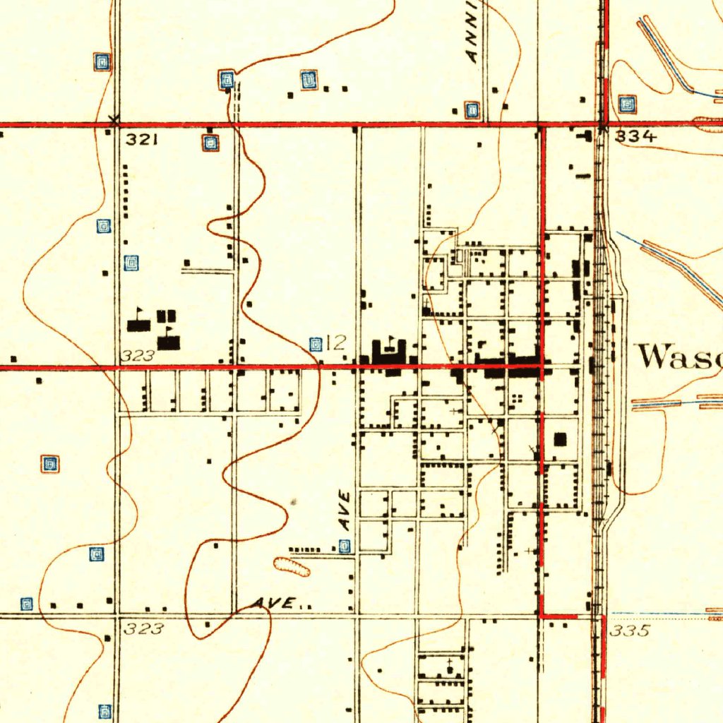 Wasco, CA (1930, 31680-Scale) Map by United States Geological Survey ...
