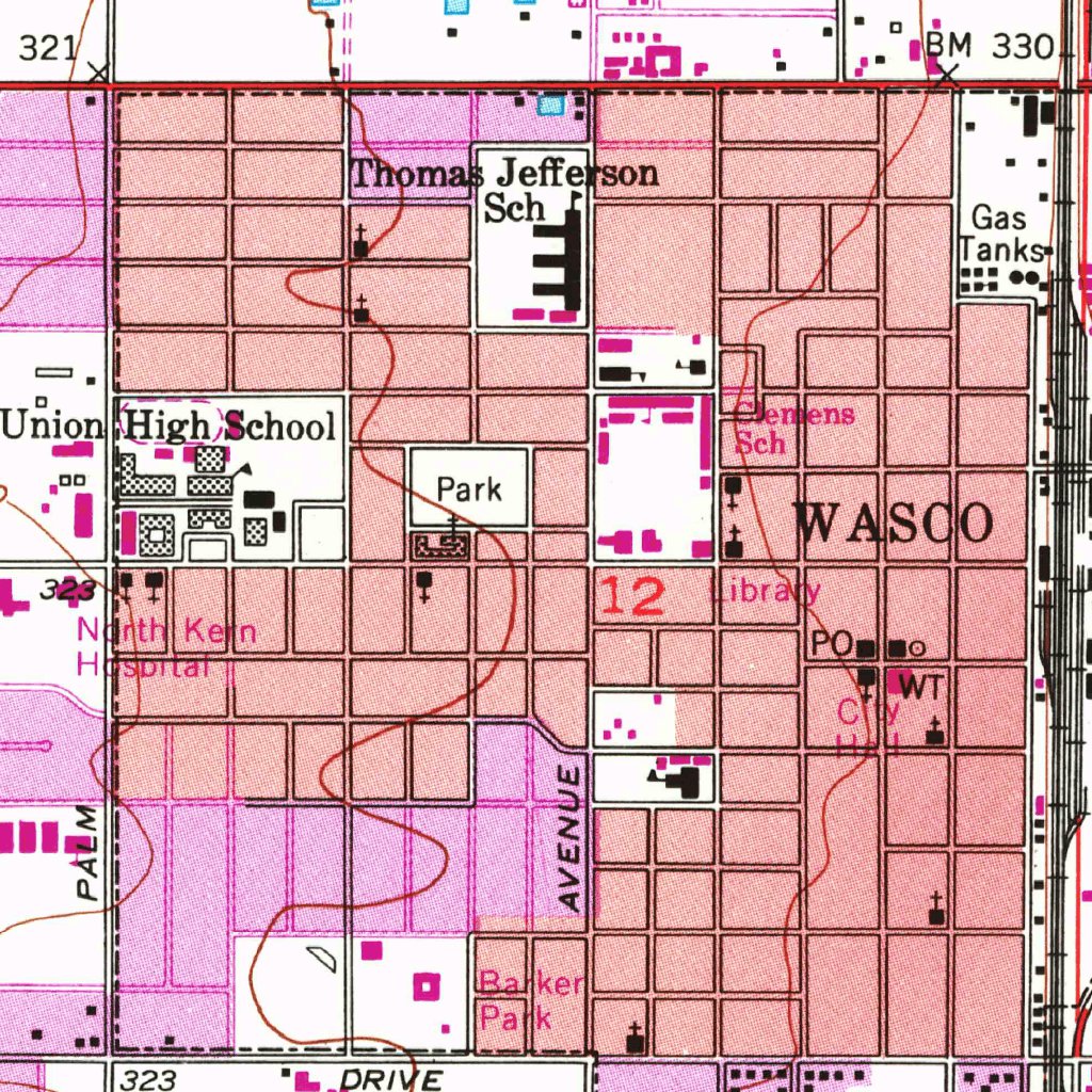 Wasco, CA (1953, 24000-Scale) Map by United States Geological Survey ...