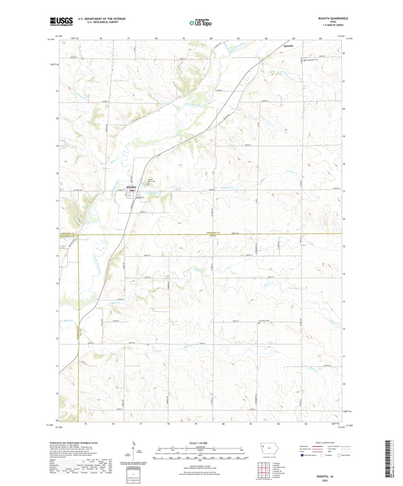 Washta, IA (2022, 24000-Scale) Map by United States Geological Survey ...