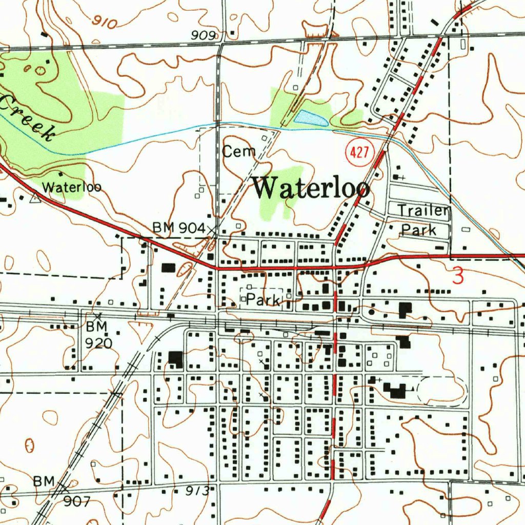 Waterloo, IN (1973, 24000-Scale) Map by United States Geological Survey ...