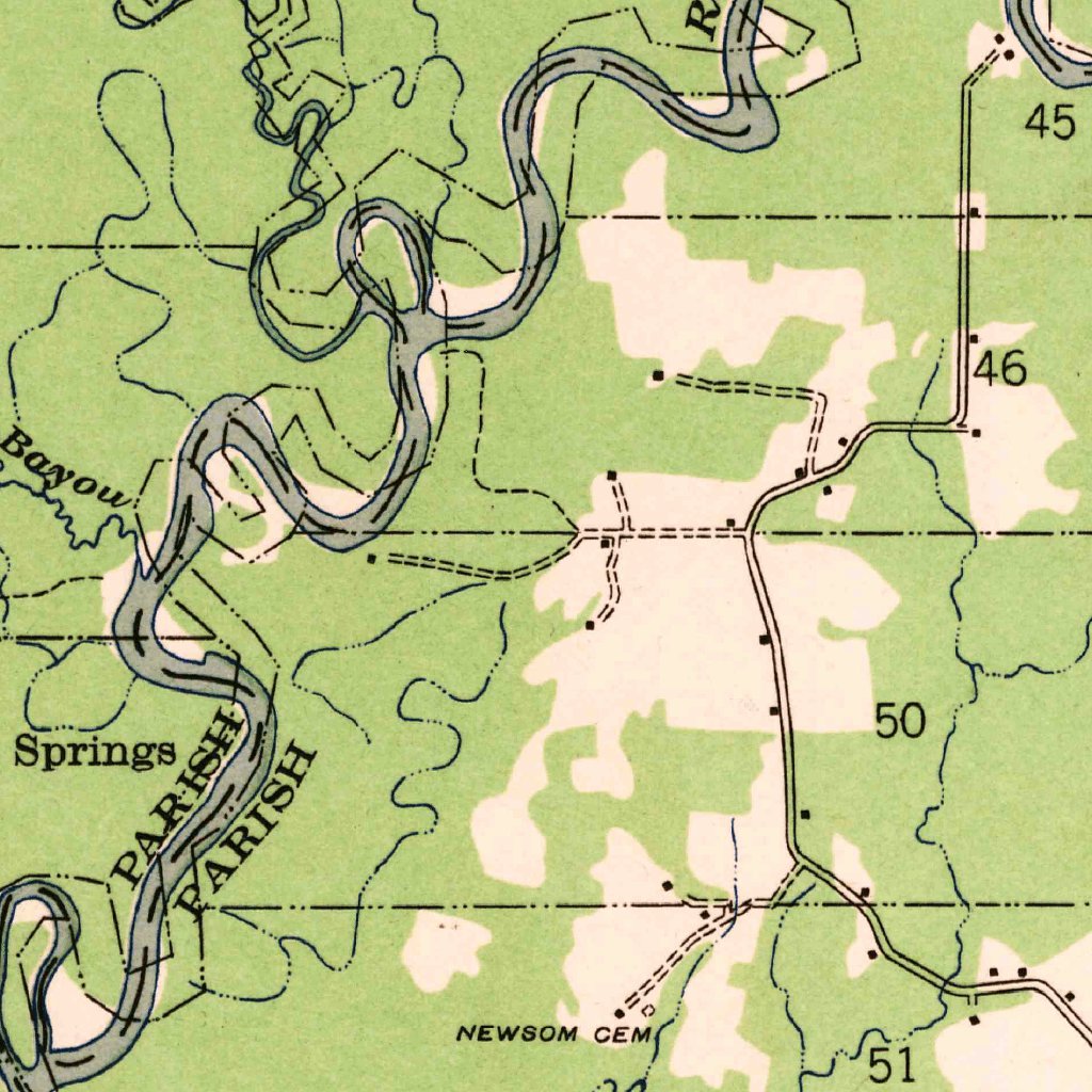 Watson, LA (1942, 31680-Scale) Map by United States Geological Survey ...