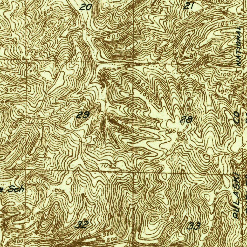Waynesville, MO (1936, 48000-Scale) Map by United States Geological ...