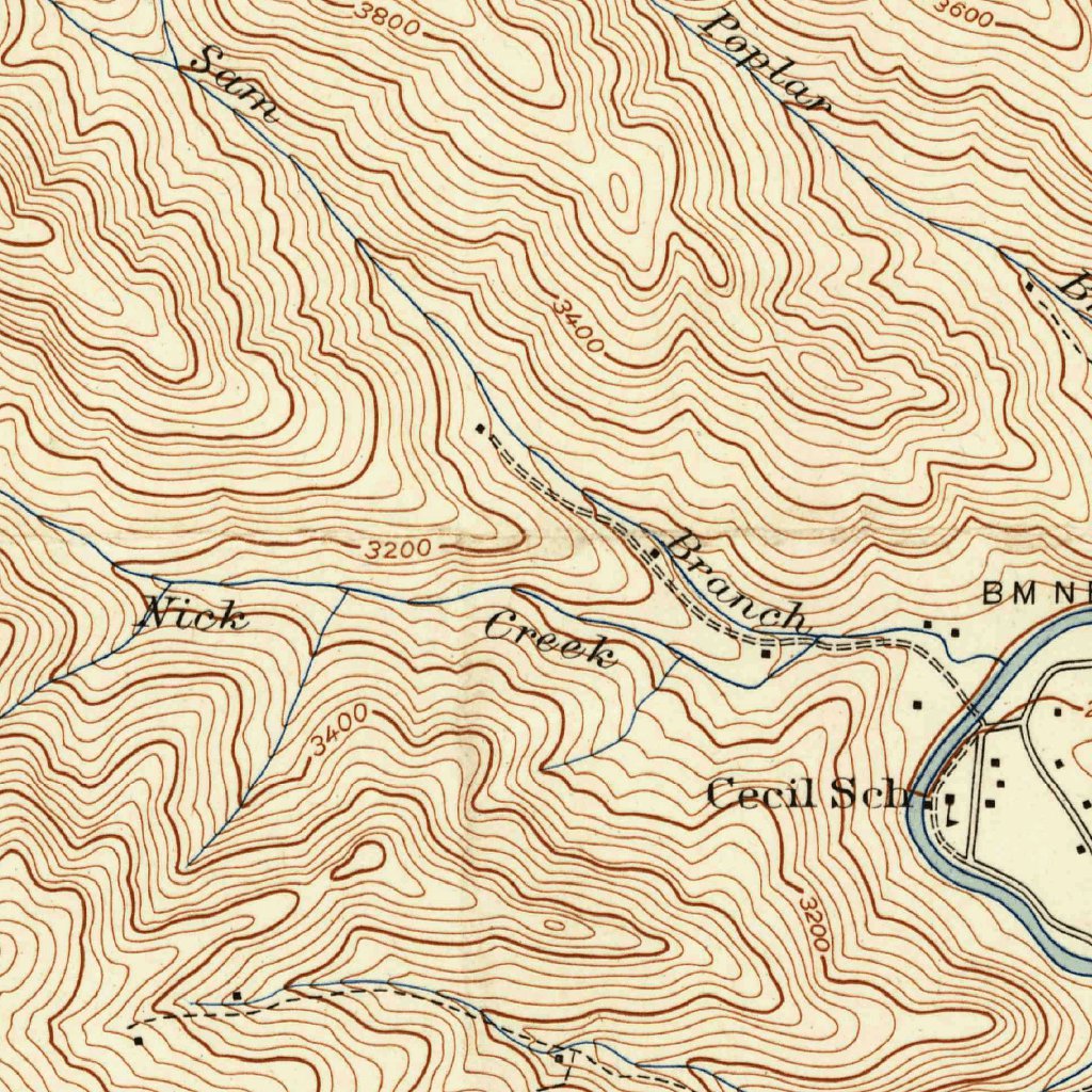 Waynesville, NC (1942, 24000-Scale) Map by United States Geological ...