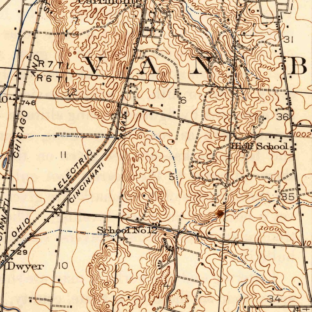 Waynesville, OH (1915, 62500-Scale) Map by United States Geological ...
