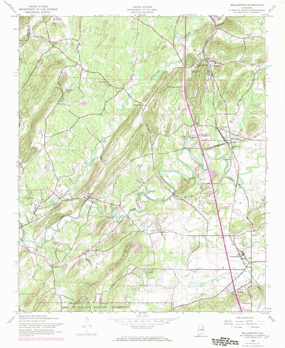 Wellington, AL (1956, 24000-Scale) Map by United States Geological ...