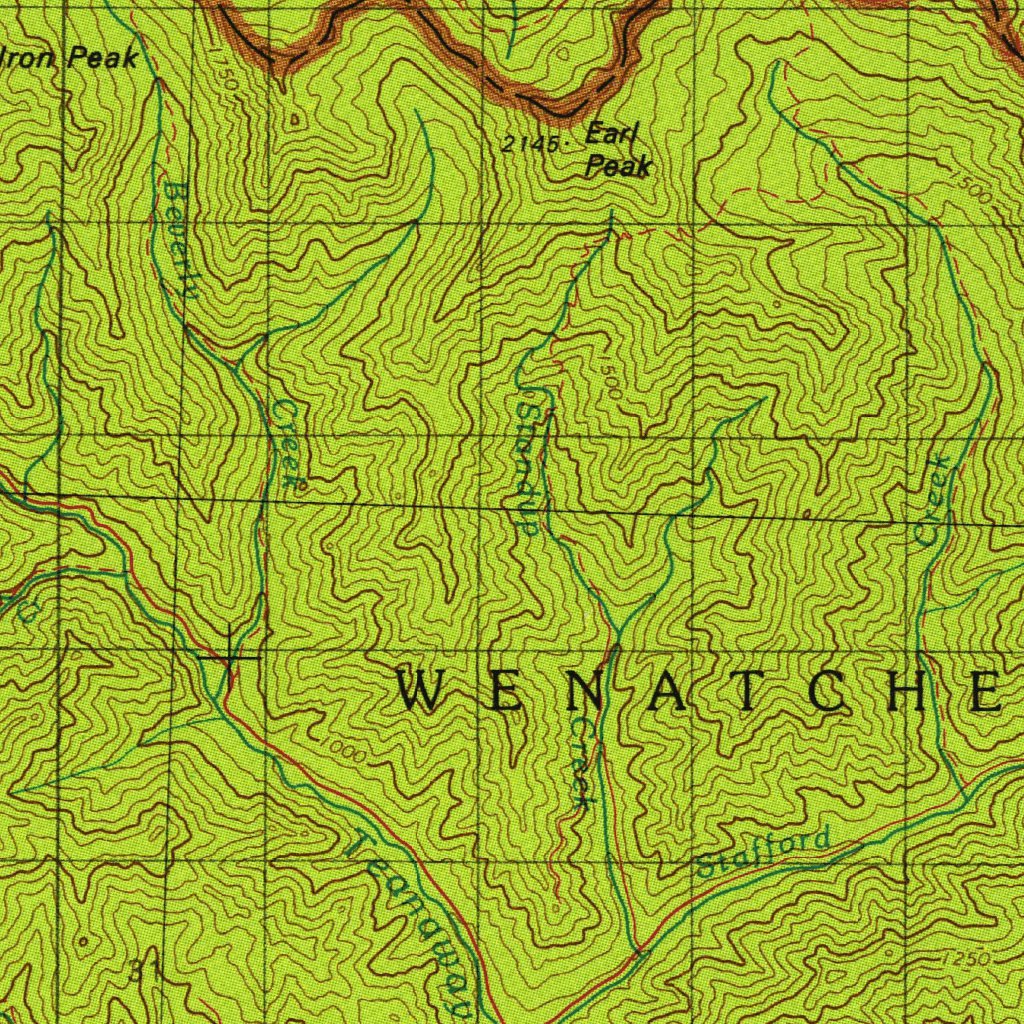 Wenatchee, WA (1975, 100000-Scale) Map by United States Geological ...